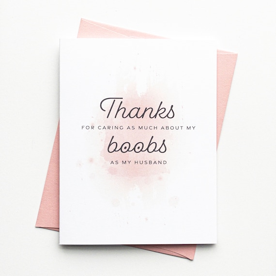 Funny Breast Cancer Thank You Card Breast Cancer Survivors | Etsy