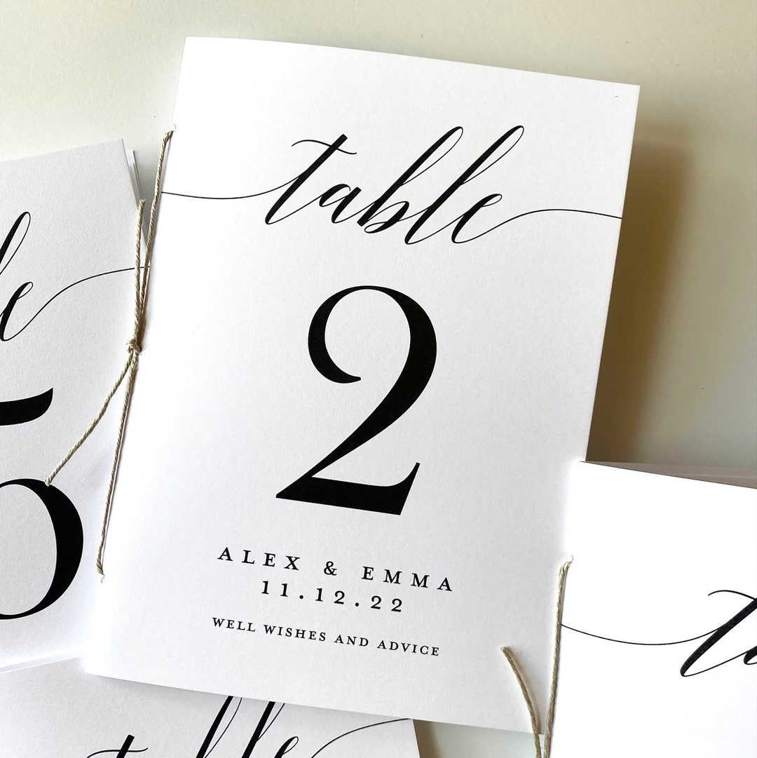 5X7 Elegant Personalized Table Card Message Booklets - Advice & Wishes ...