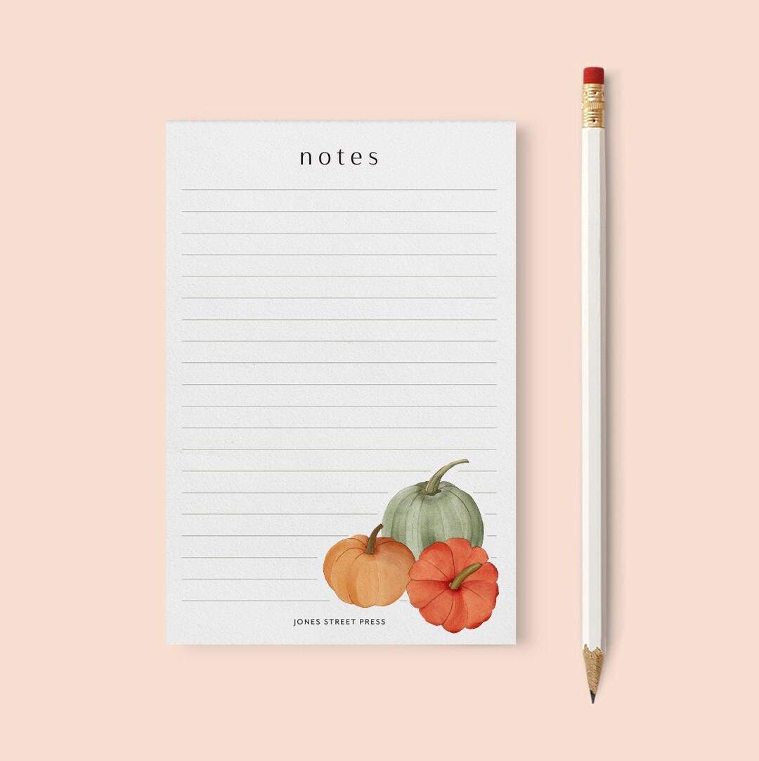 Fall-themed Heirloom Pumpkin Notepad Fall Inspired to Do List Rustic ...