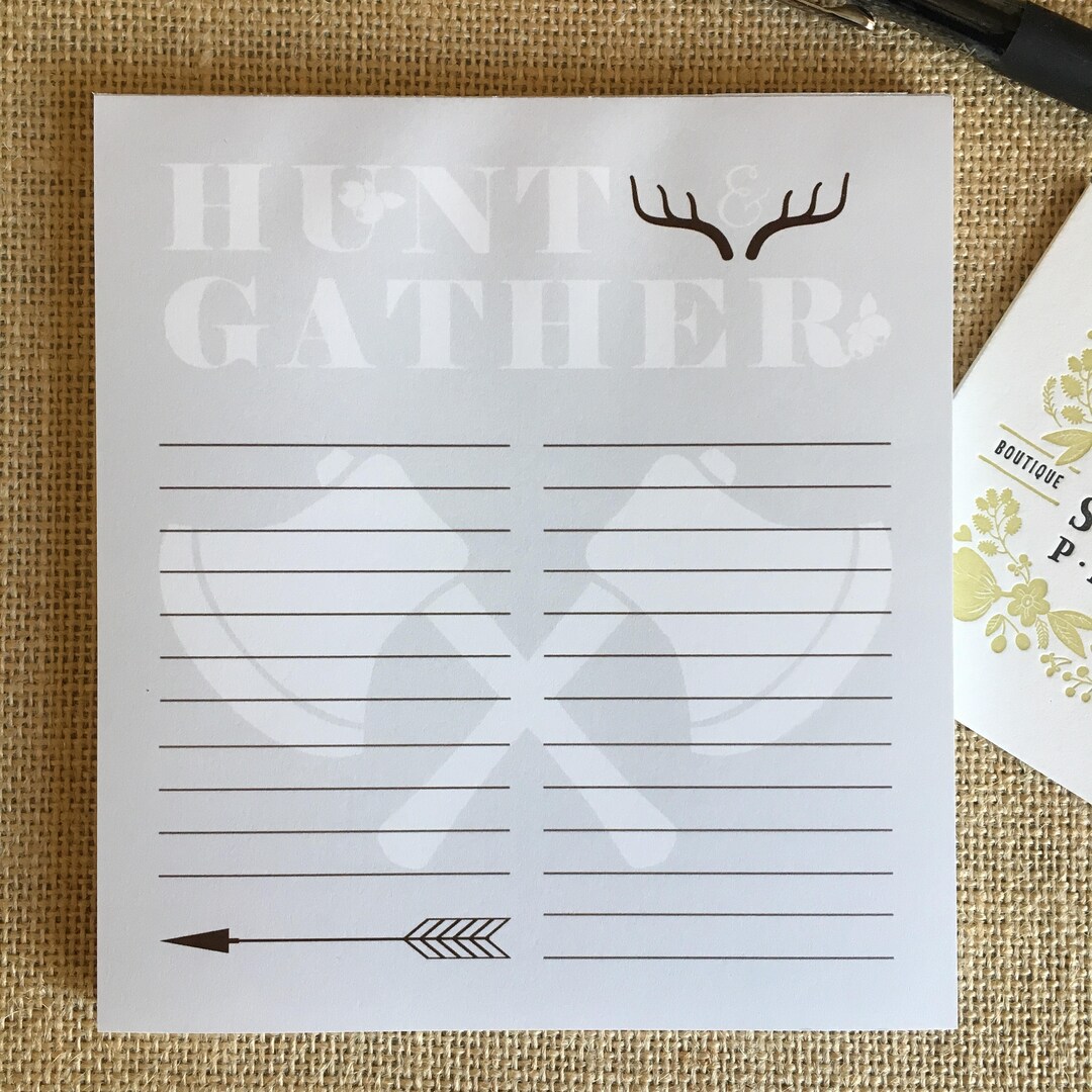 Rustic Notepad / Wilderness Notepad / Manly Notepad Hunt & Gather ...