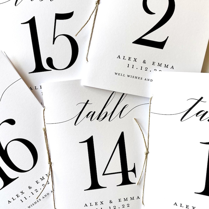 5X7 Elegant Personalized Table Card Message Booklets Advice - Etsy