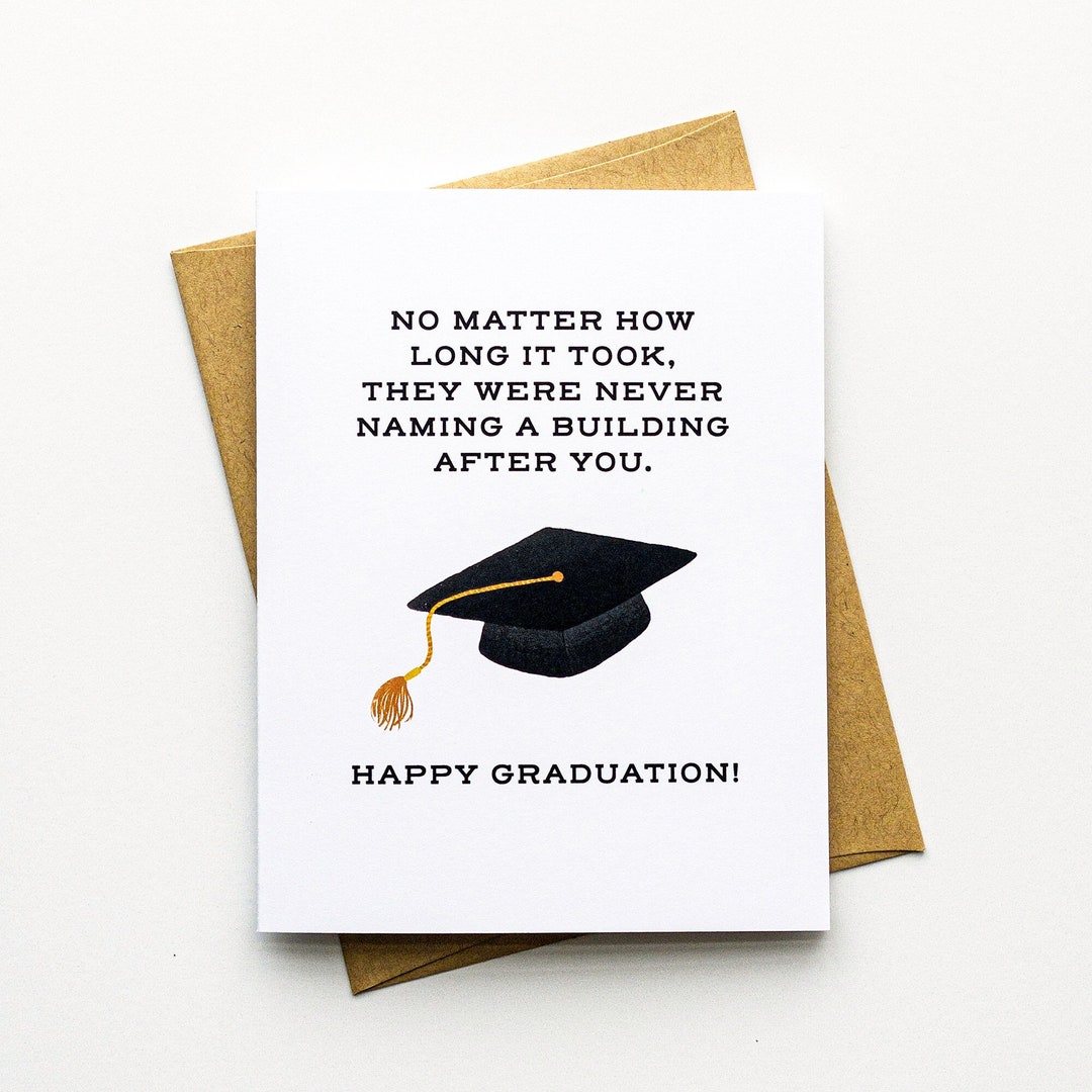 Funny College Graduation Card - Funny PHD Graduation Card - Law School ...