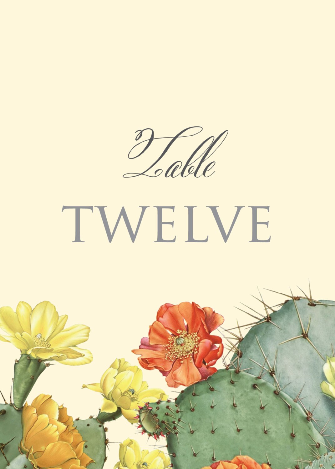 Cactus and Flower Southwestern Desert Inspired Table Numbers - Etsy