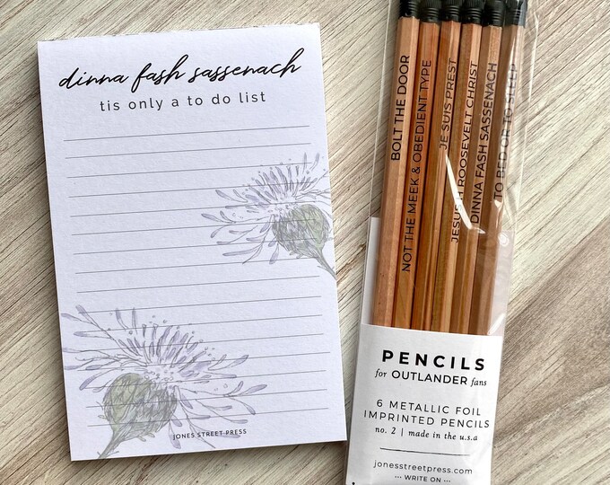 Outlander Sticky-note Holder With Pen - Etsy