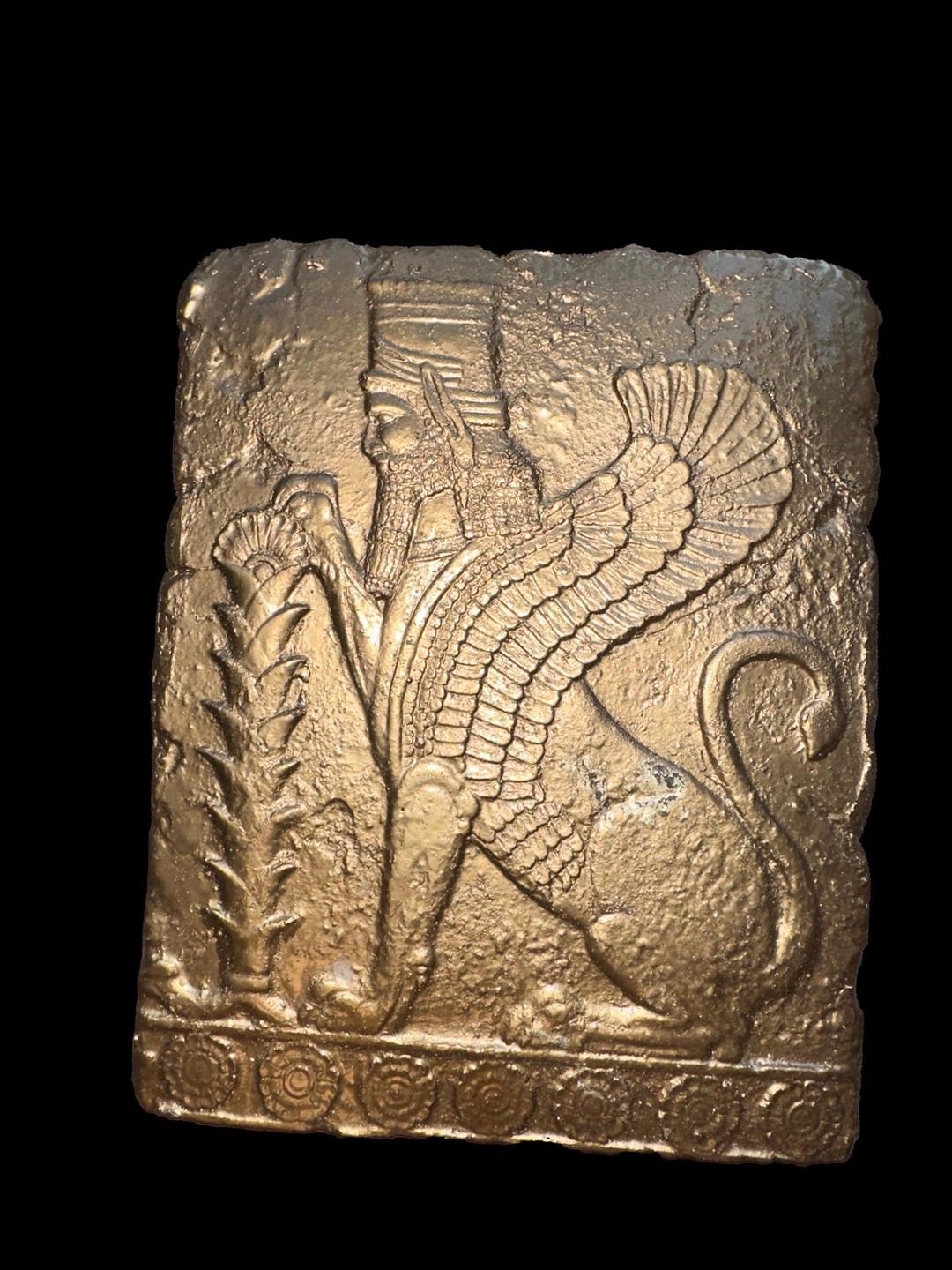 Handcrafted Lamassu Wall Relief: Neo-assyrian Apkallu Sculpture - Etsy