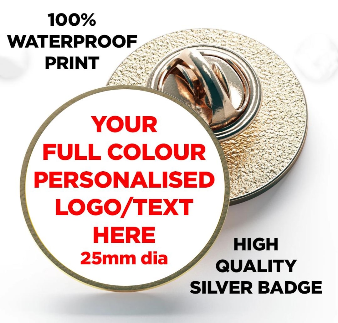 Personalised Pin Badges for Groups, Clubs, Awards and More. Gold ...