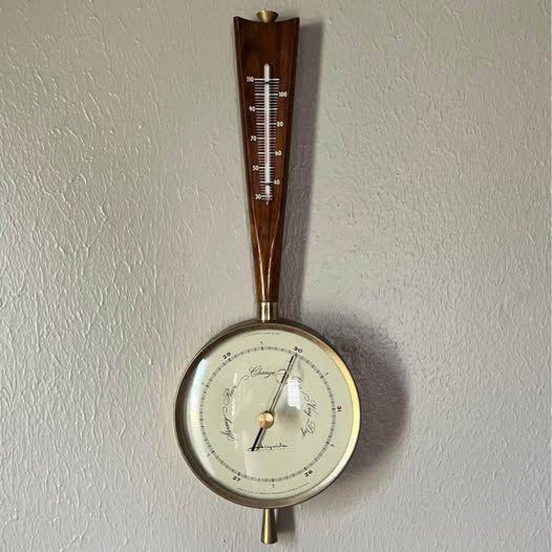 Vintage Midcentury Airguide Banjo Style Barometer - Etsy