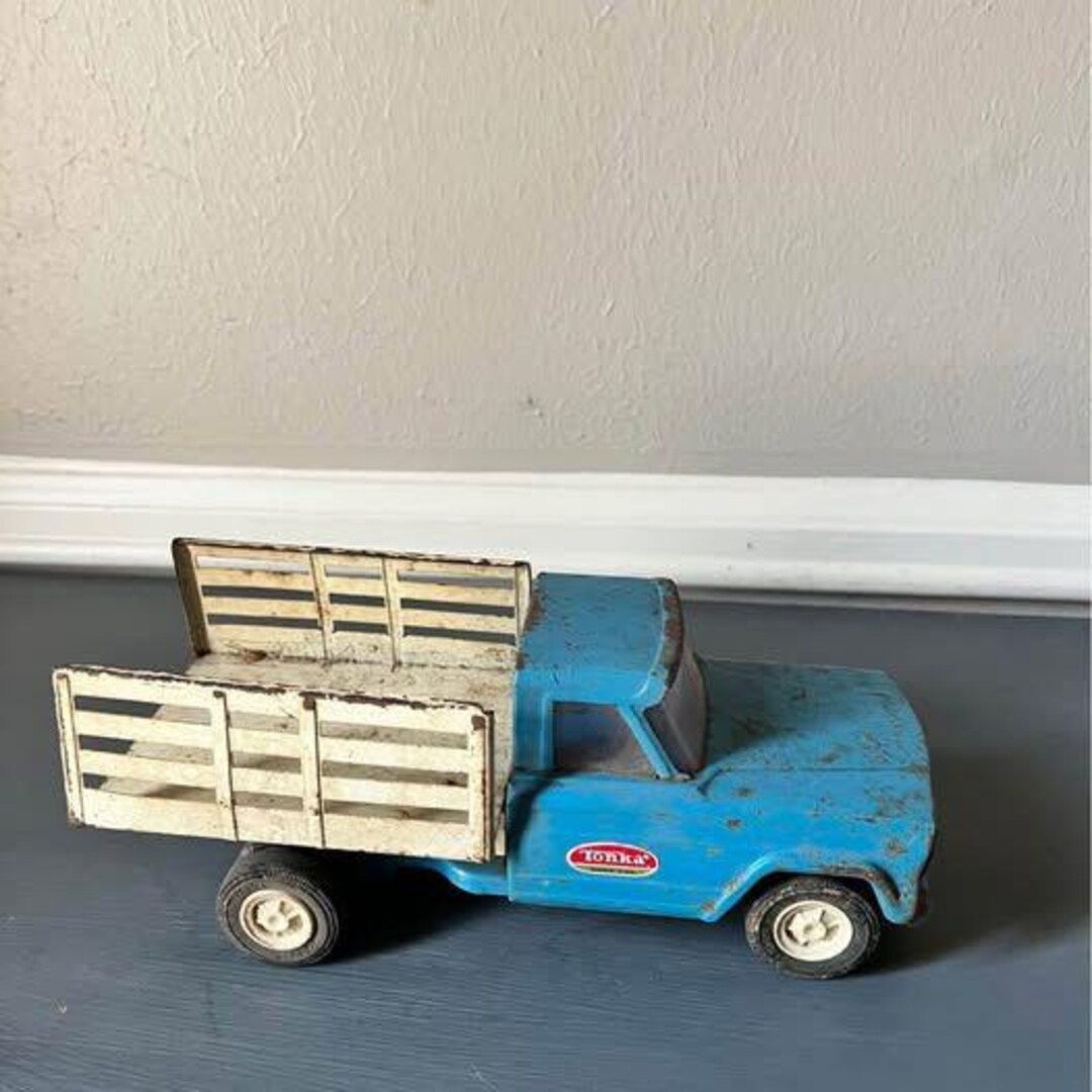 Vintage Tonka Blue and White Jeep Stake Bed Tilt Dump Truck - Etsy