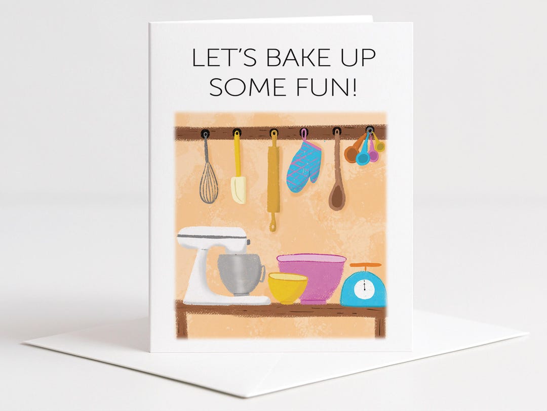 Let’s Bake up Some Fun! Birthday Card - Etsy
