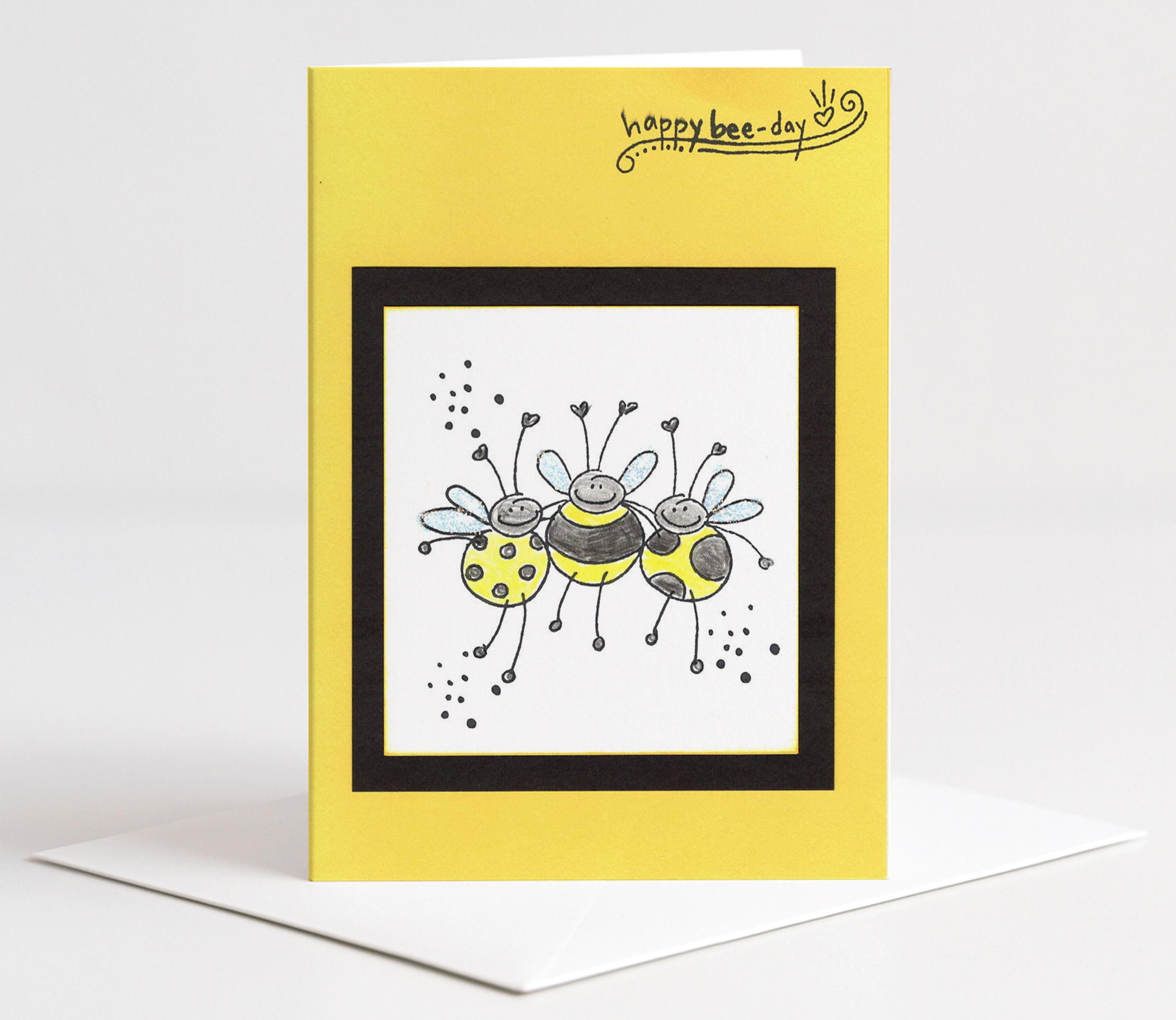 Happy Bee Day Birthday Card Kit - Etsy