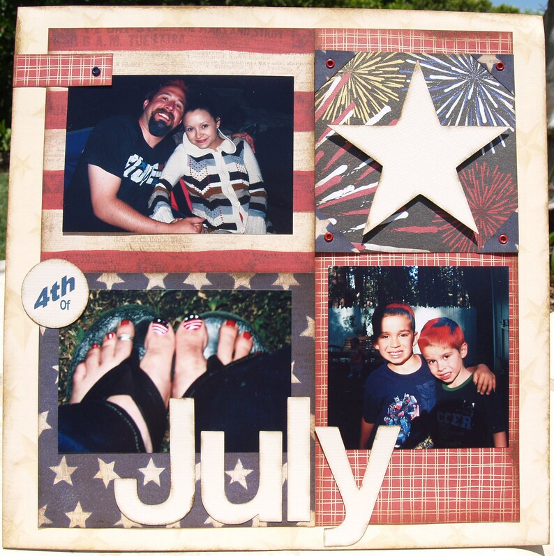4th of July 2-page Scrapbooking Kit 12x12 - Etsy