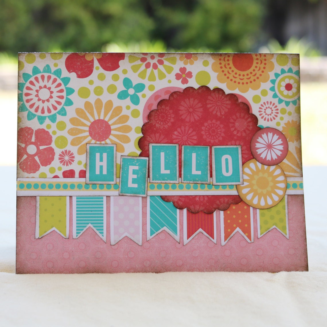 Simple Hello Greeting Card - Etsy