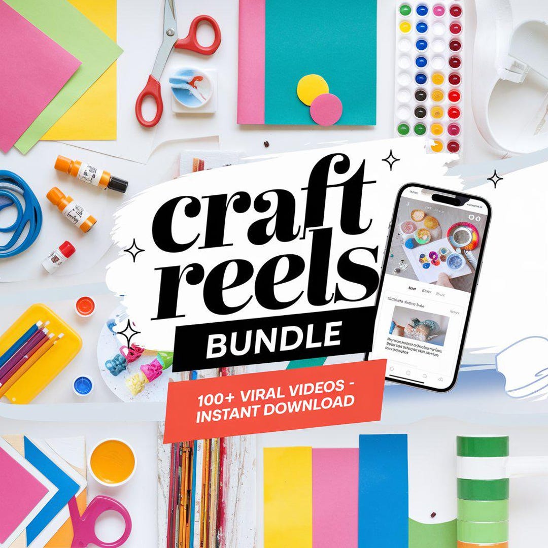 100+ Craft Reels Bundle, DIY Project Videos, Art Reels, Editable ...