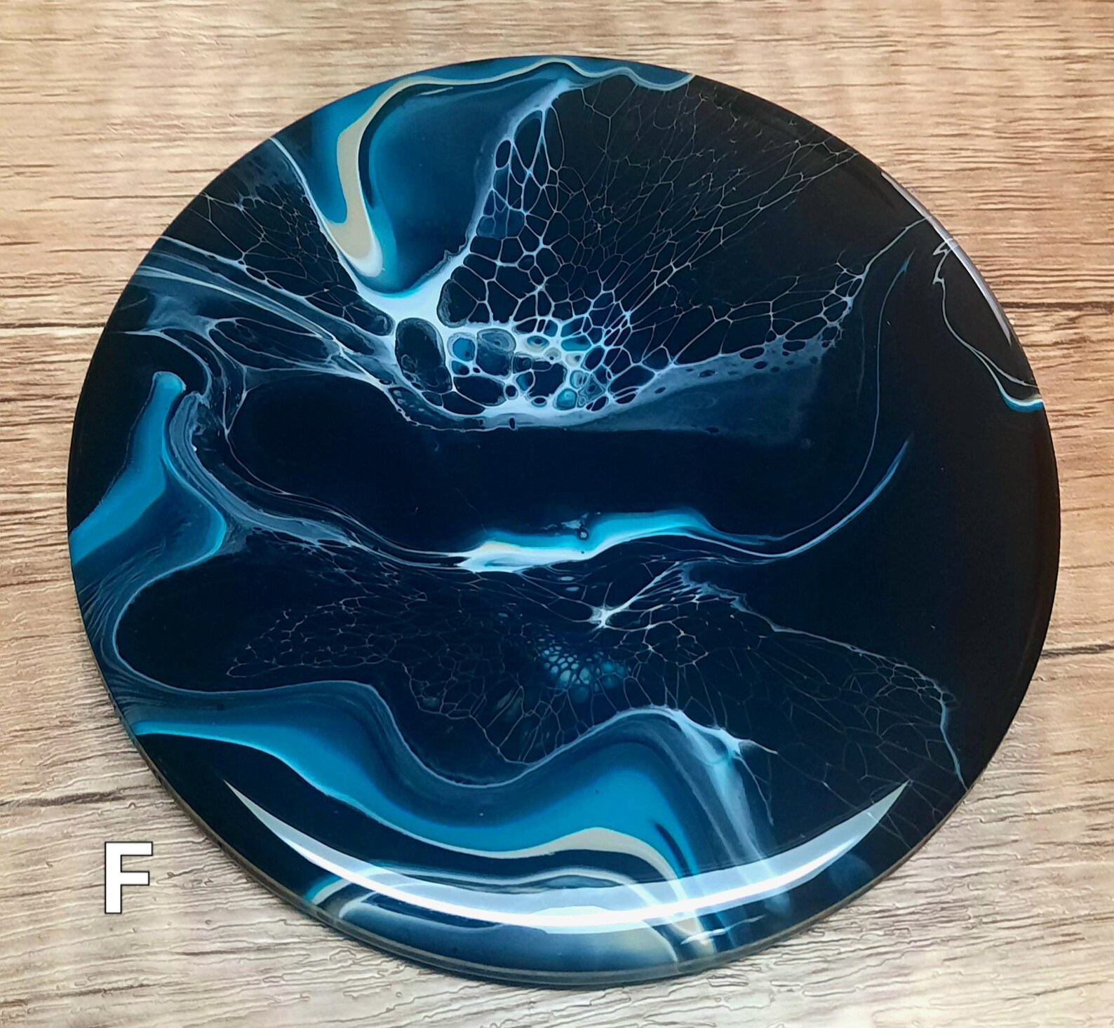 Acrylic Poured Coaster: Fluid Art, Cork Base, Resin Finish - Etsy