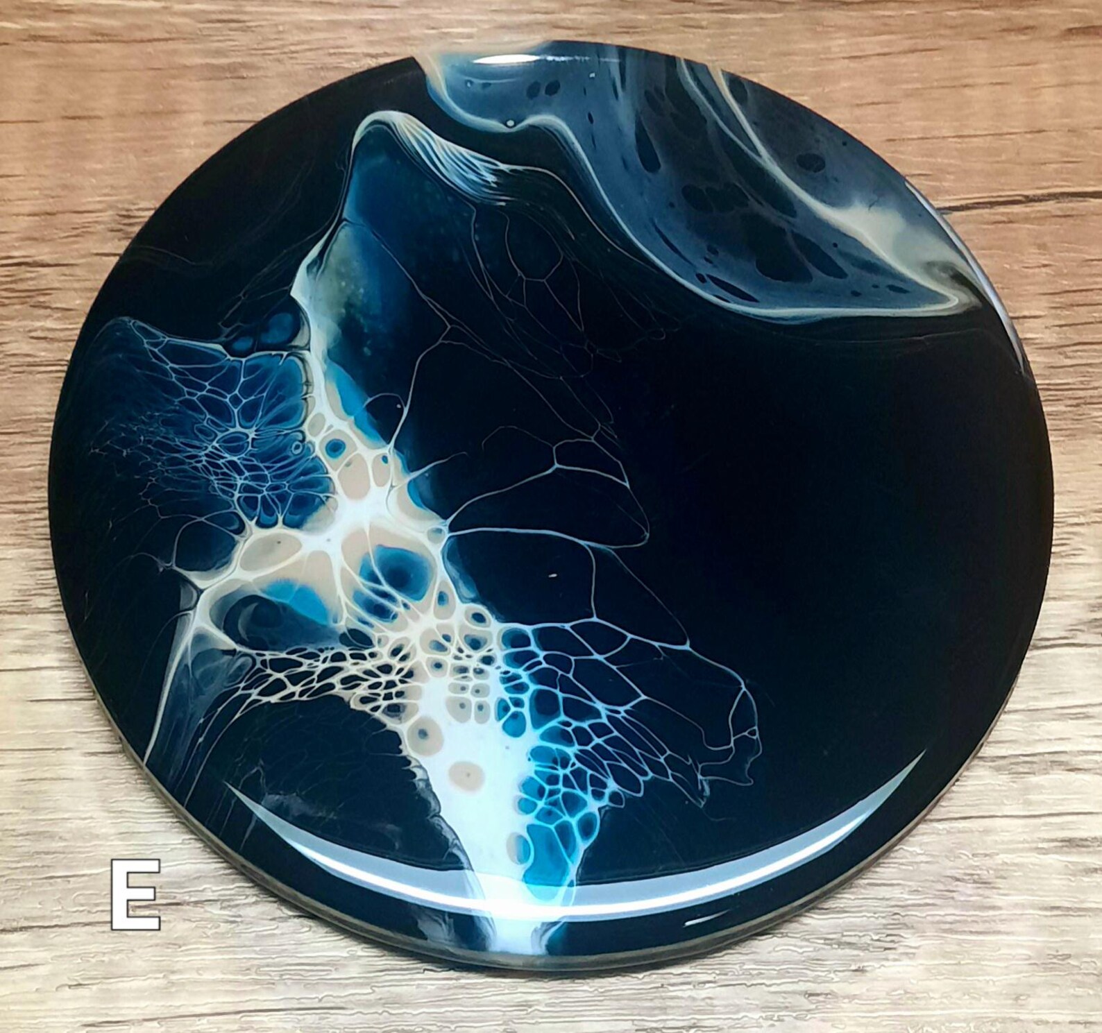 Acrylic Poured Coaster: Fluid Art, Cork Base, Resin Finish - Etsy