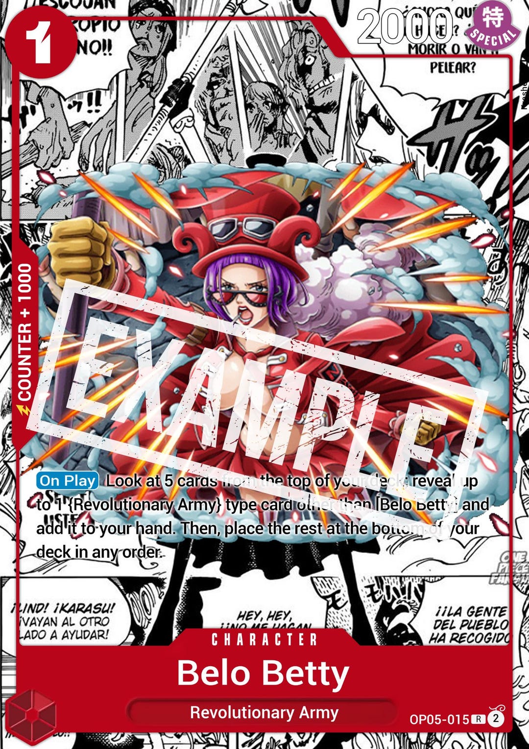 Belo Betty OP05 - 015 Character- Manga - Foil Proxy Card - Etsy