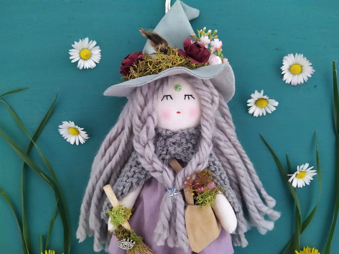 Kitchen Witch Doll Good Luck Witch Wall Hanging Figurine Room Decor New ...