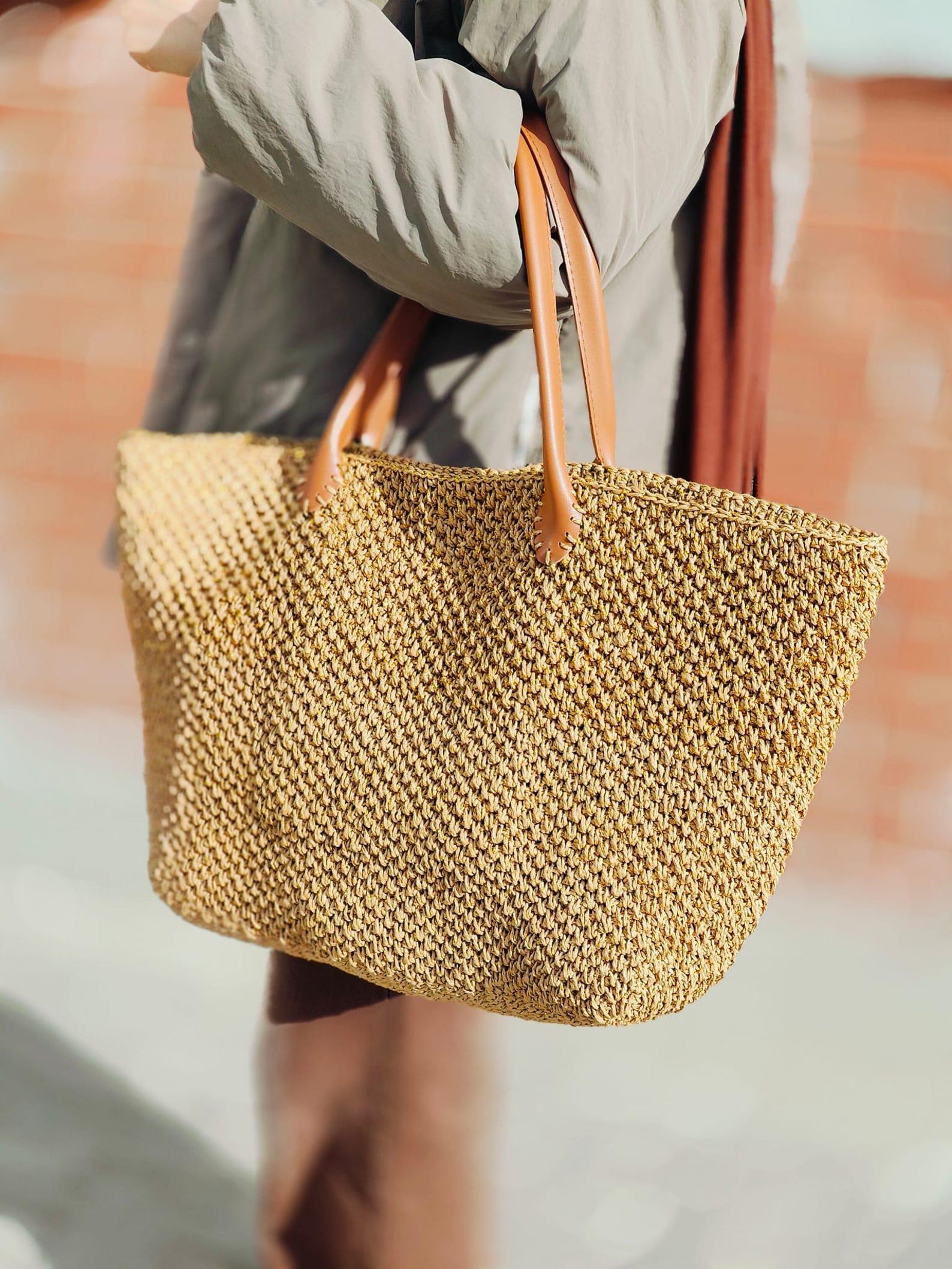 Handmade Woven Straw Tote Bag | Natural Beach Bag | Eco-friendly Summer ...