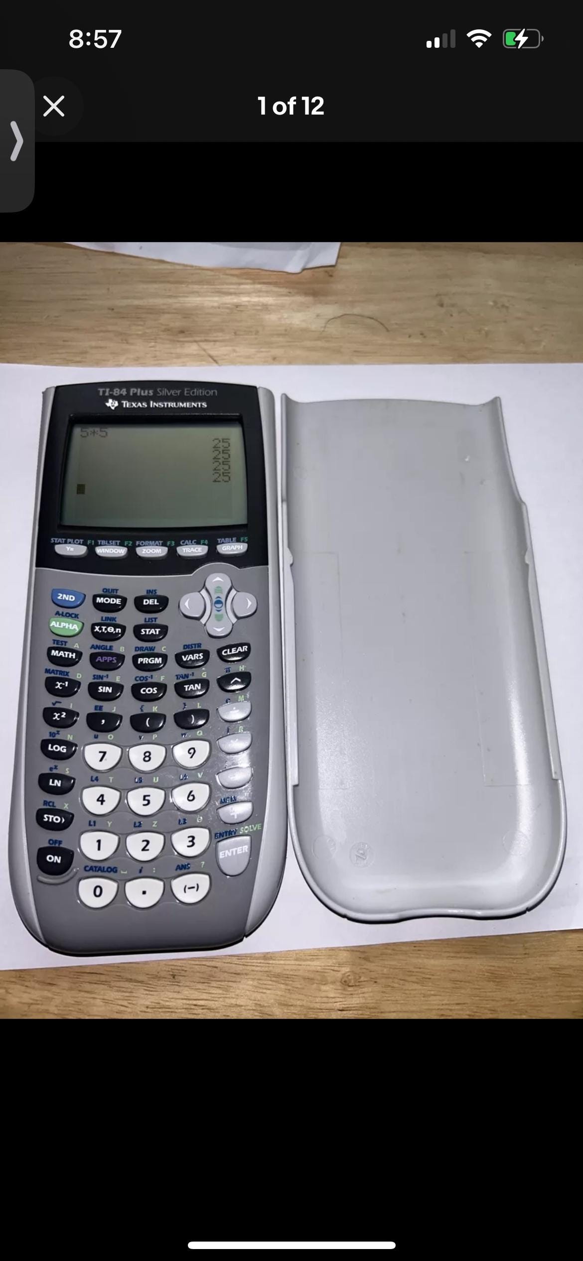 Texas Instrument TI 84 Plus Silver Edition Graphing Calculator W Cover ...