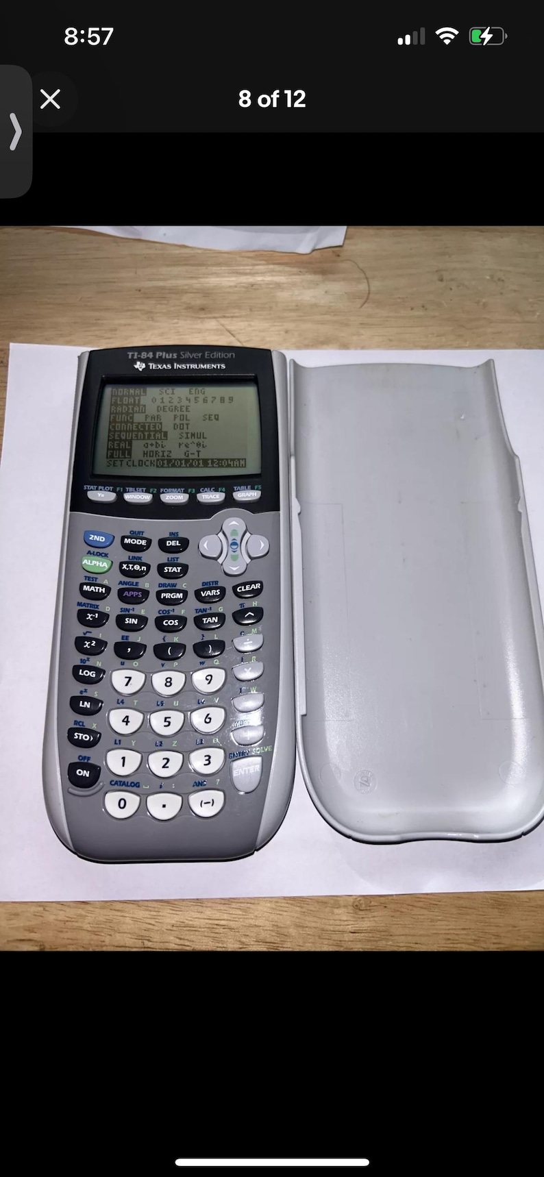 Texas Instrument TI 84 Plus Silver Edition Graphing Calculator W Cover ...