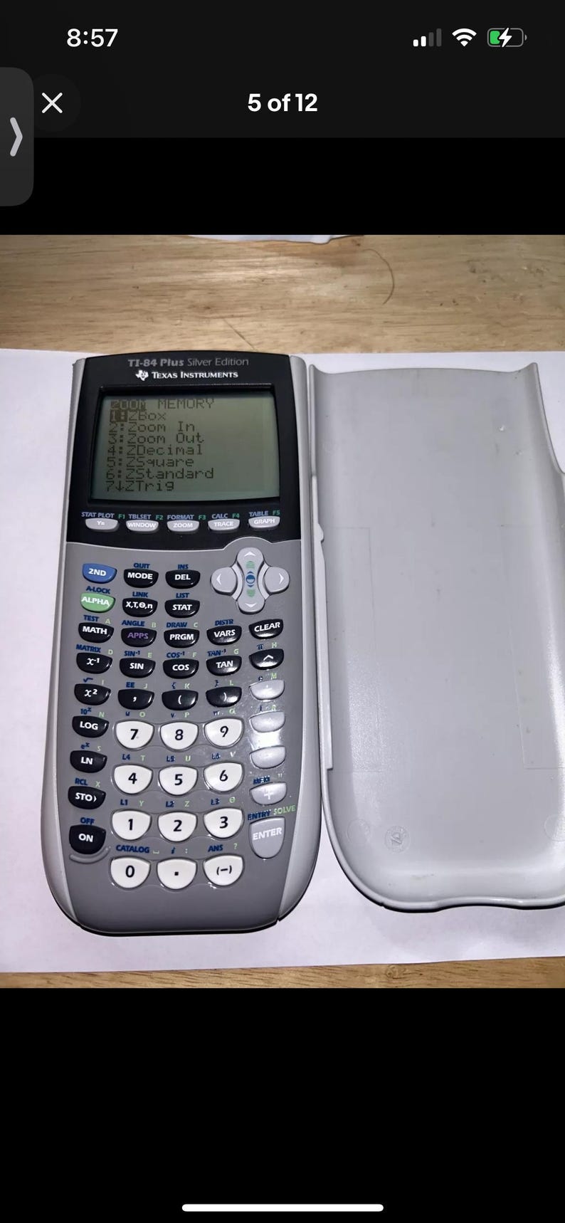 Texas Instrument TI 84 Plus Silver Edition Graphing Calculator W Cover ...