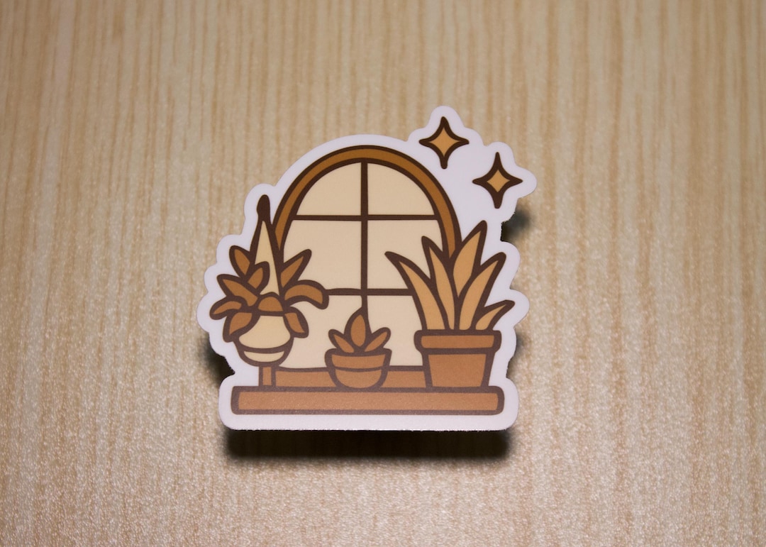 Cottagecore Plant Window Sticker – Houseplant Lover Gift - Etsy