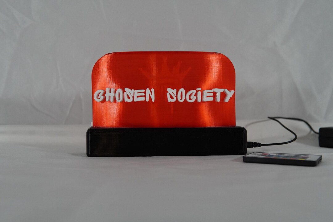 Custom 3D Printed RGB Led Sign-desk, Vanity, Lamp, Night Light, Party ...