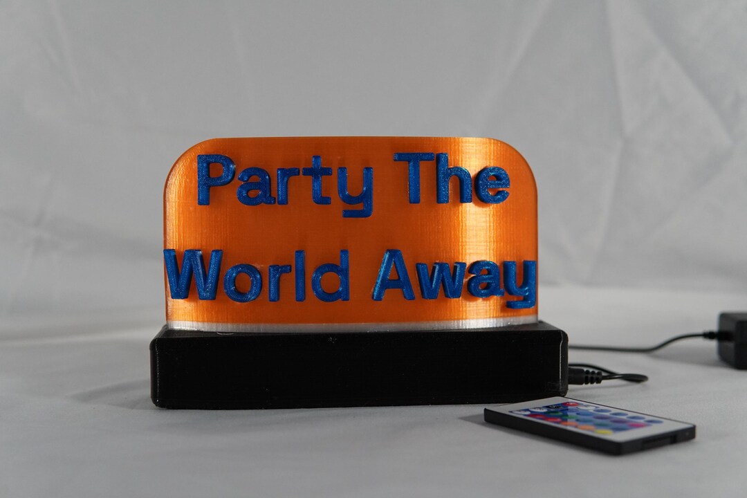 Custom 3D Printed RGB Led Sign-stylish Nightlights With Unique Sayings ...