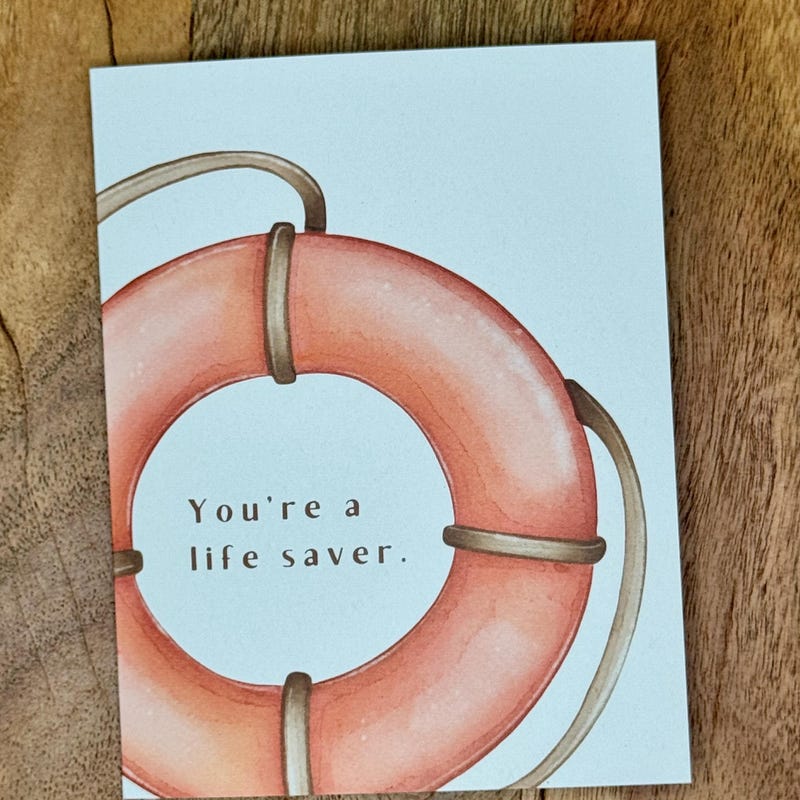 Lifesaver Thank You - Etsy
