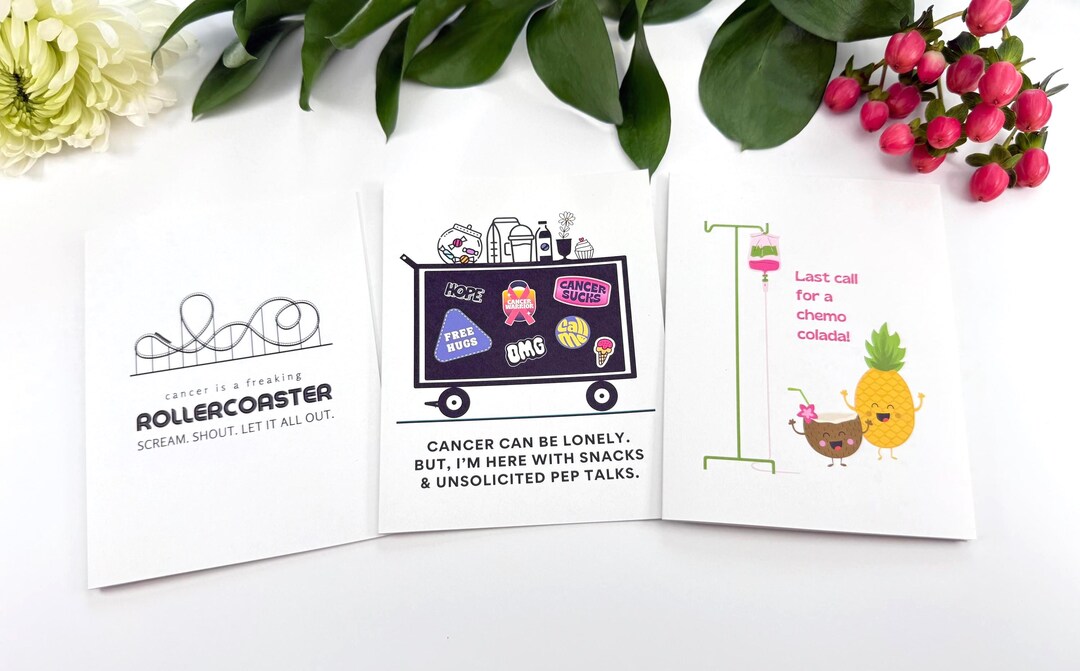 Cancer Support Bundle-3 Card Set, Chemo Humor Card Pack, Cancer ...