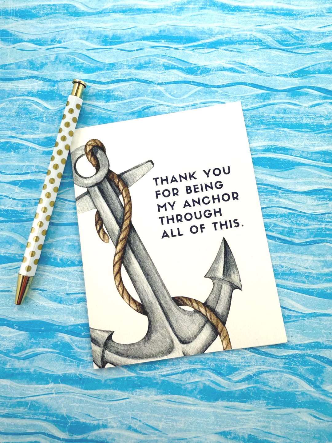 Thank You Card, Nautical Thank You Card, Caregiver Thank You Card ...