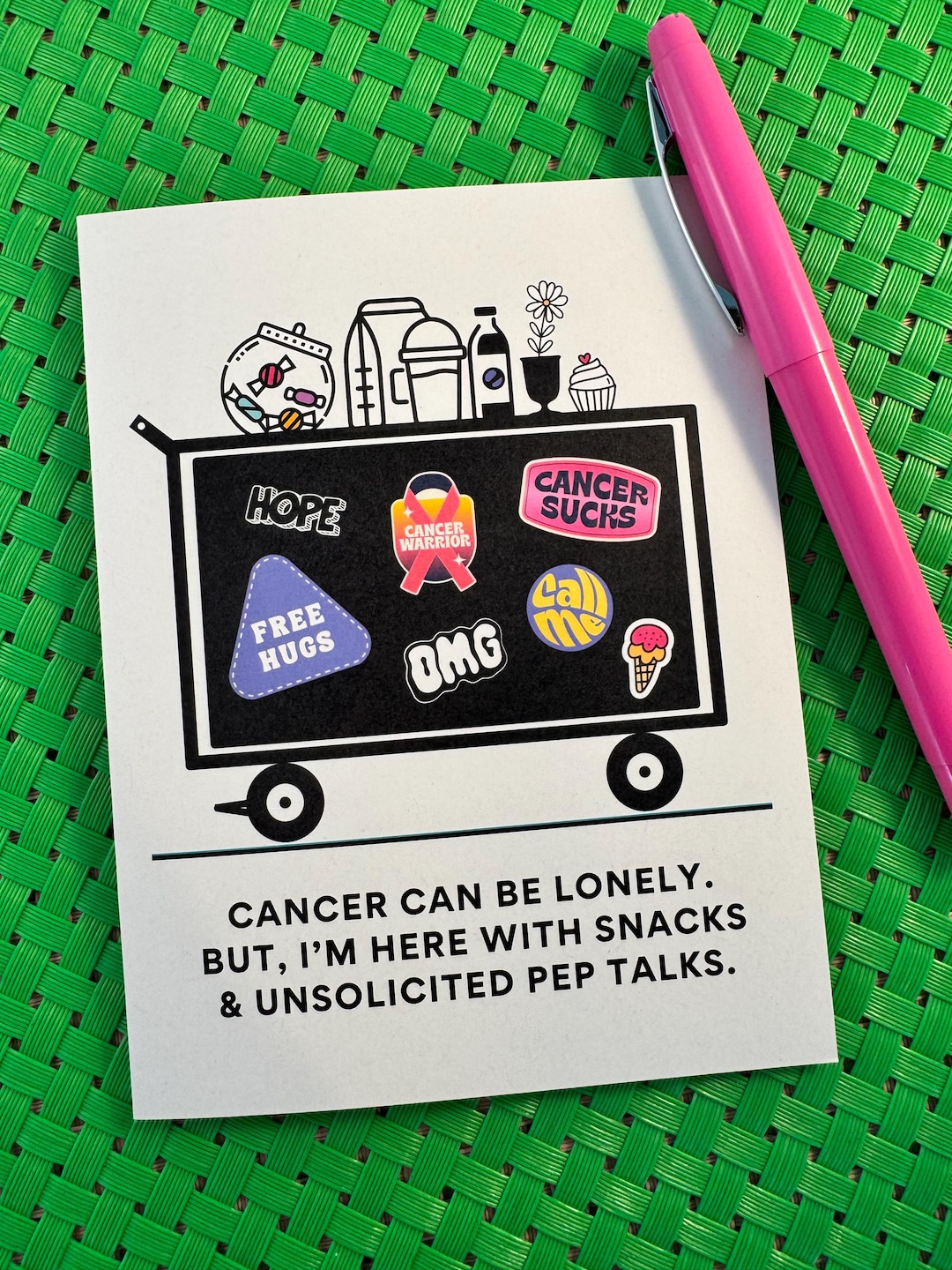 Funny Cancer Card, Chemo Card, Cancer Support Card, Chemotherapy Gift ...