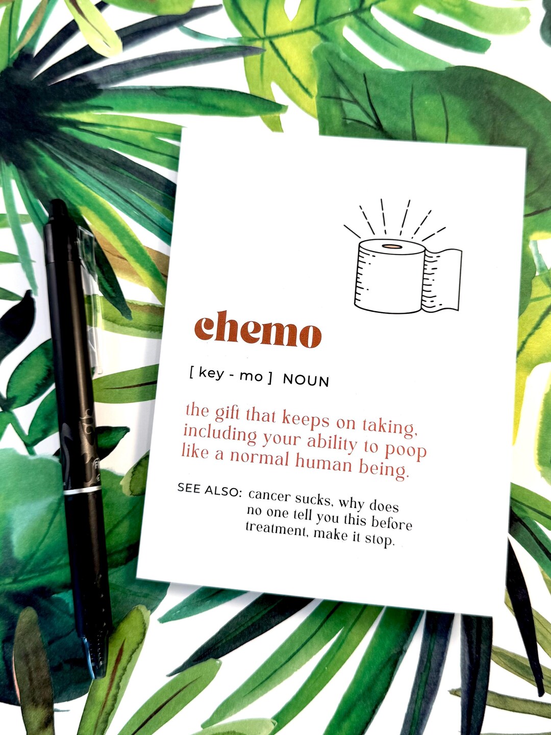 Funny Cancer Card, Funny Chemo Card, Chemotherapy, Cancer Support Card ...