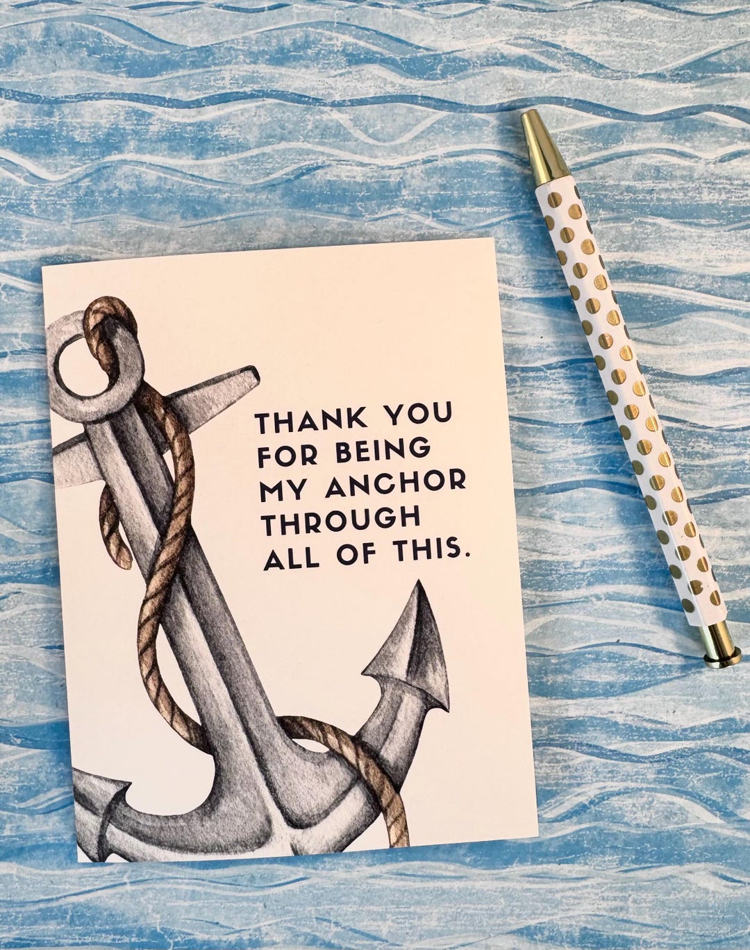 Thank You Card, Nautical Thank You Card, Caregiver Thank You Card ...