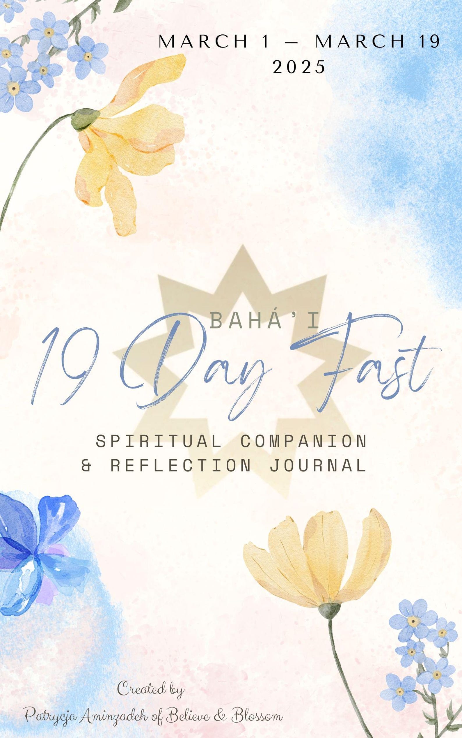 Digital Baha'i 19 Day Fast Reflection Journal and Spiritual Companion ...