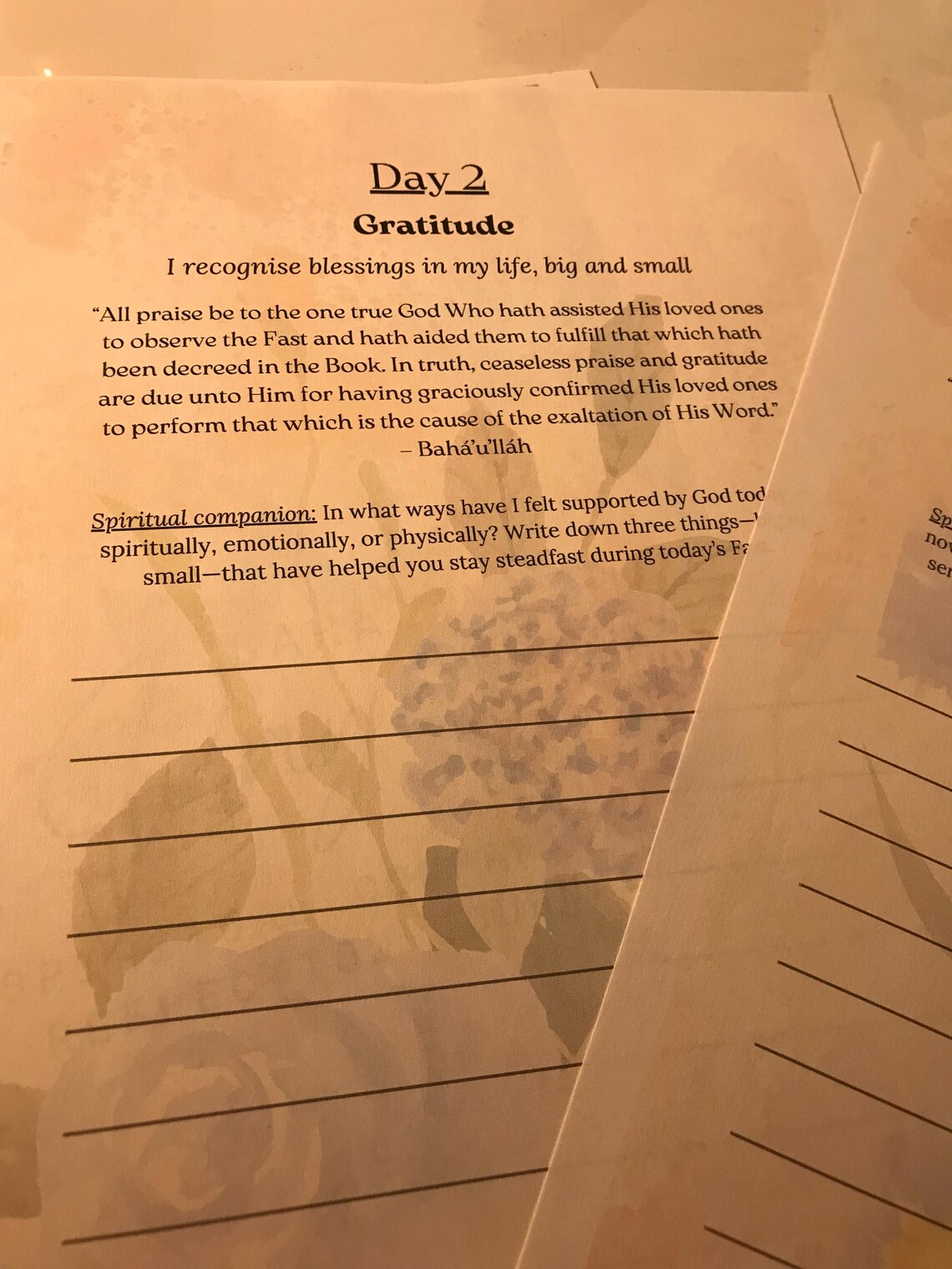 Digital Baha'i 19 Day Fast Reflection Journal and Spiritual Companion ...