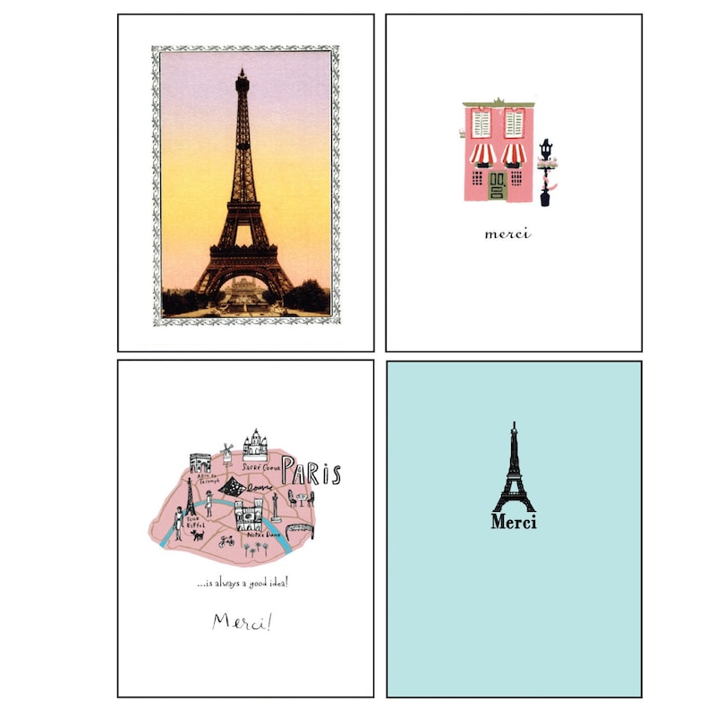 Paris Note Cards - Etsy