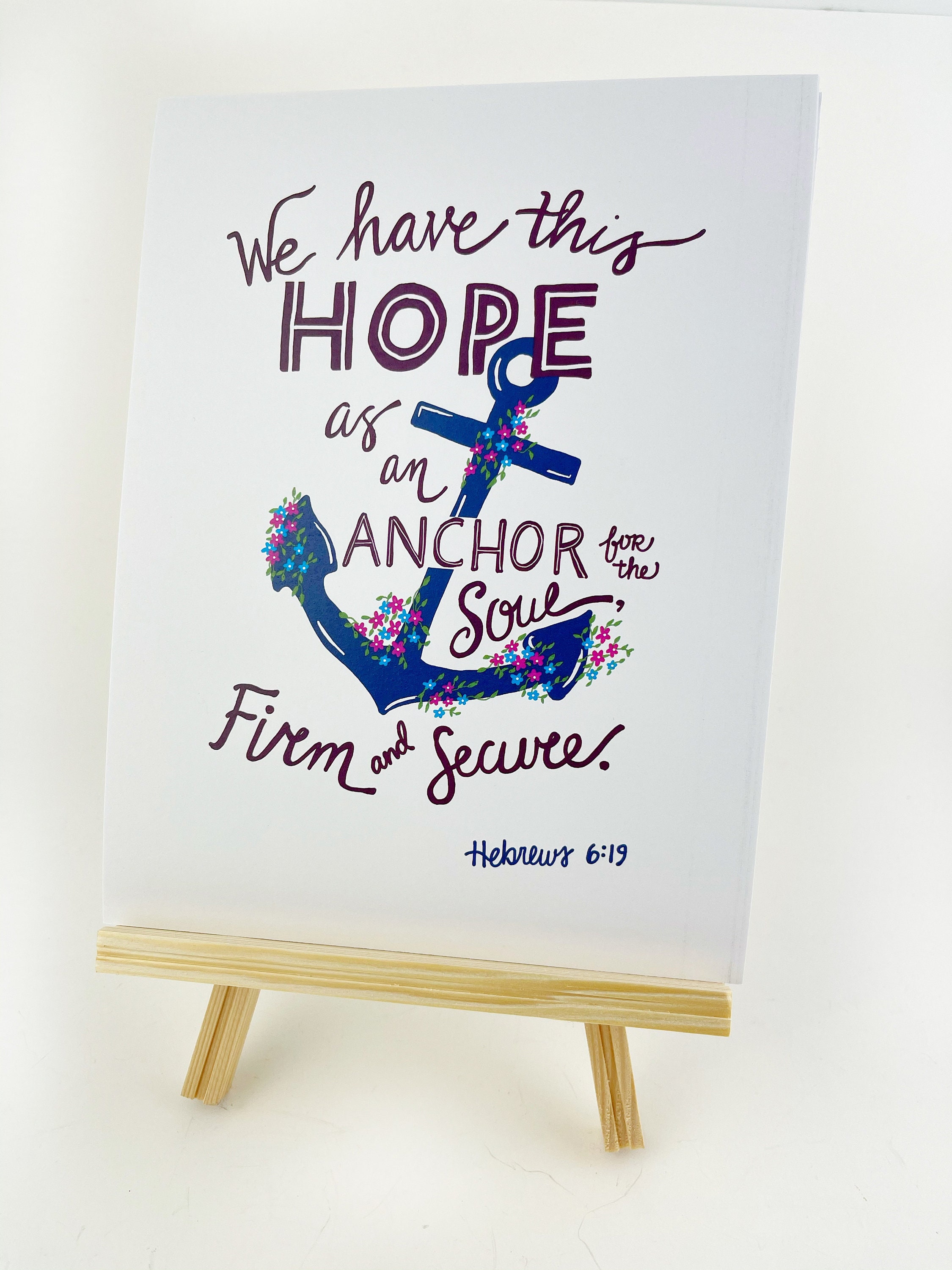 Bible Verse Art Set With Stand. Scripture Card Set. 25 Illustrated ...