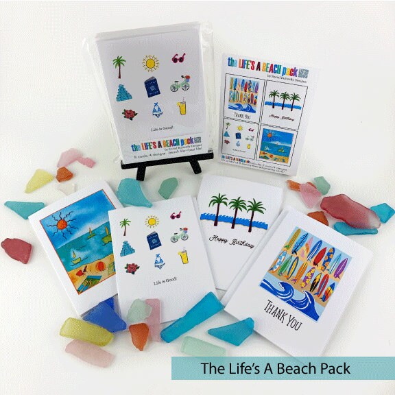 Beach Note Cards. Blank Beach Cards. Beach Greeting Cards. Beach ...