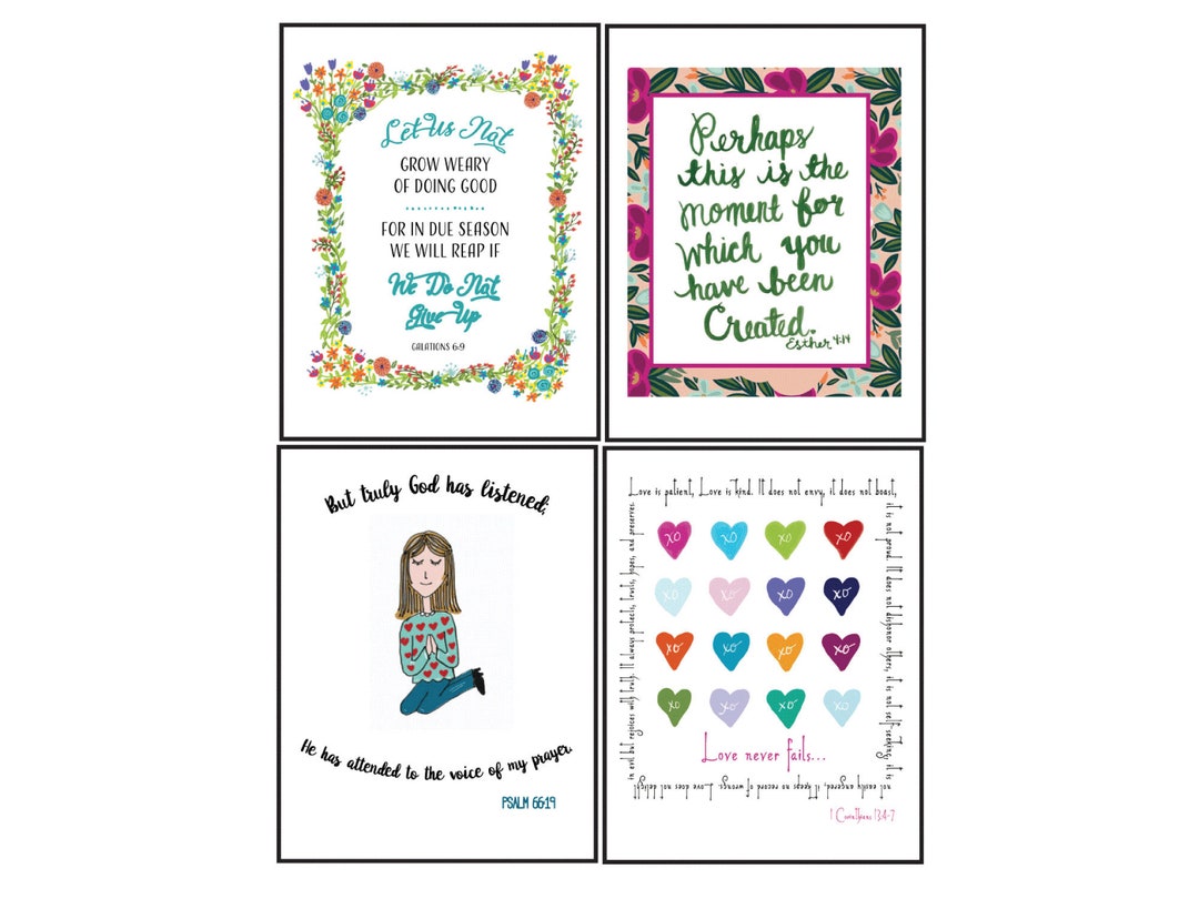 Bible Verse Note Cards. Scripture Note Cards. Christian Greeting Cards ...