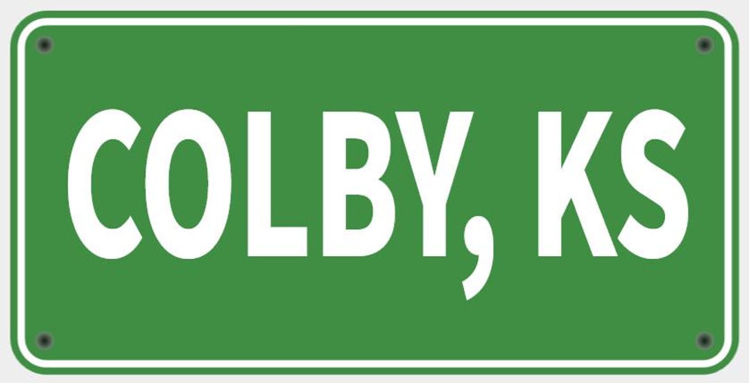 Colby Kansas Maryland Wall Decor City Limit Sign Decor Vibrant Green ...