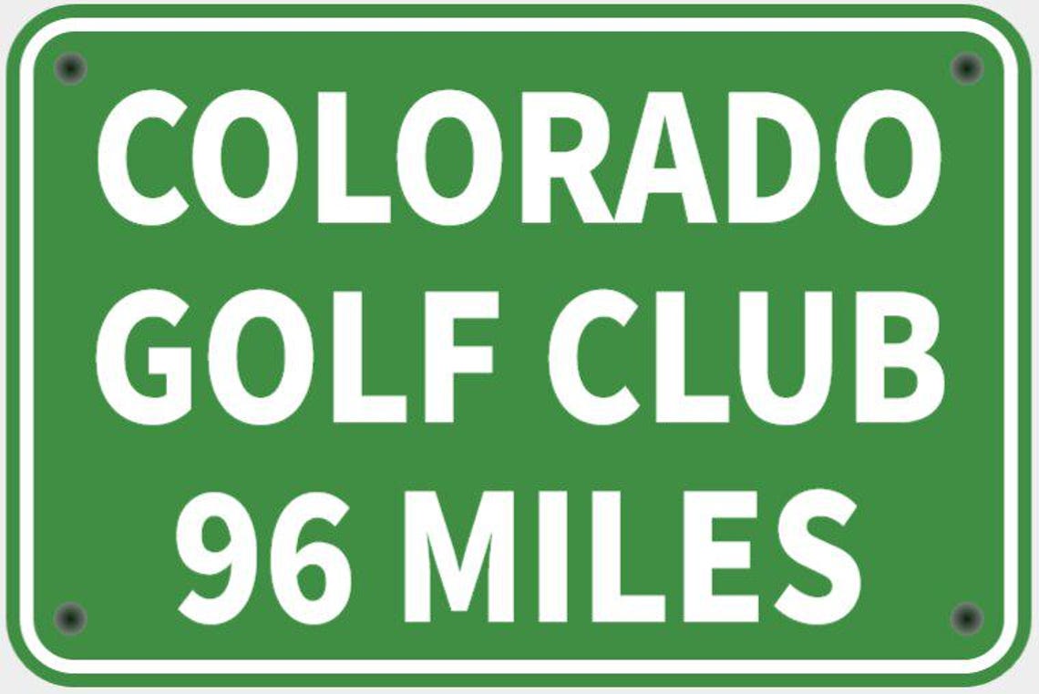 Colorado Golf Club Sign in Vibrant Green With White Lettering Highly ...