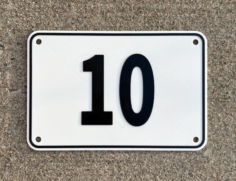 Numbered Sign Ten (10) Docks Ladders Organization Sign Customer Service ...