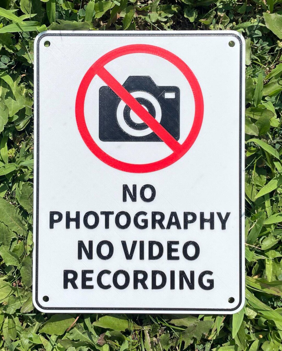 No Photography No Video Recording Graphic Restriction Sign in Vibrant ...