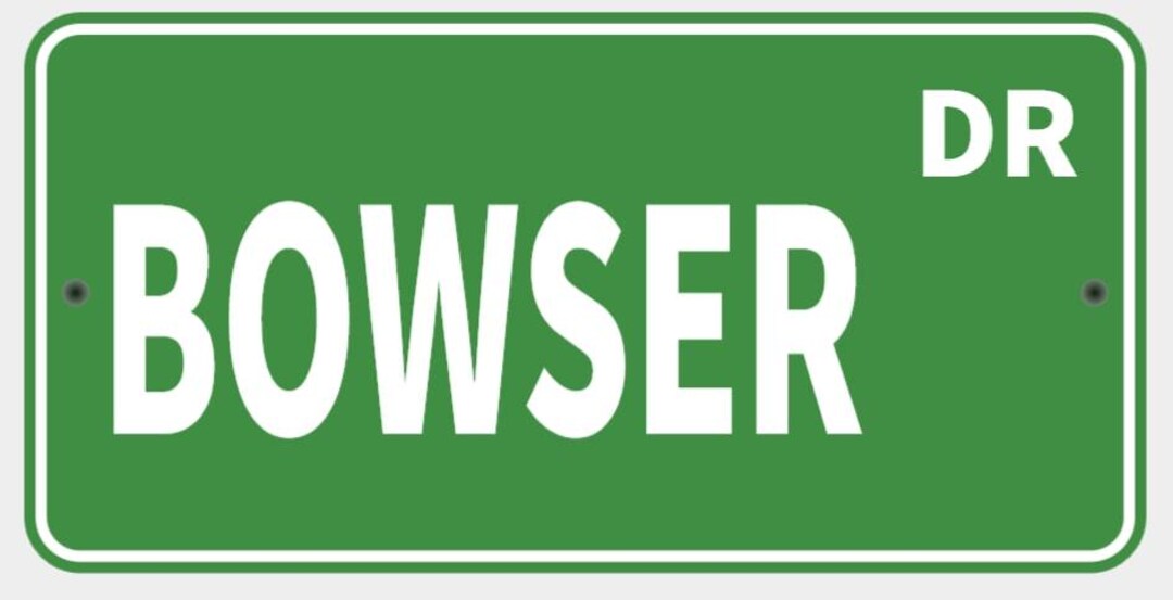 Bowser Drive Decor City Limit Sign Vibrant Green With White Lettering ...