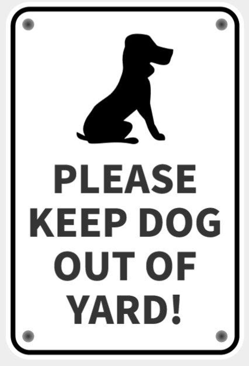 Please Keep Dog Out of Yard No Pooping Grass Lawn Poop Sign in Vibrant ...