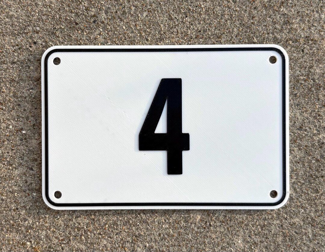 Numbered Sign Four (4) Docks Ladders Organization Sign Customer Service ...