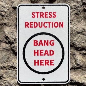 Bang Head Here Sign - Etsy