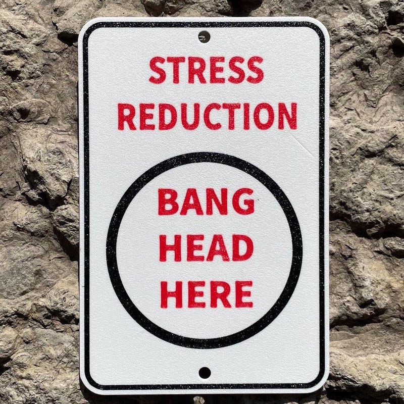 Bang Head Here Sign - Etsy