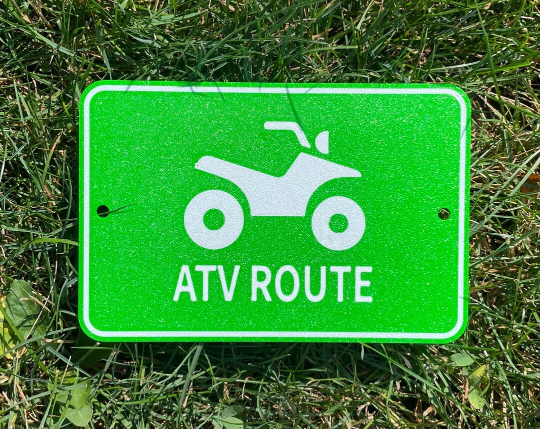 ATV Route Sign off Road Atv 4x4 Trail in Vibrant Orange With White ...